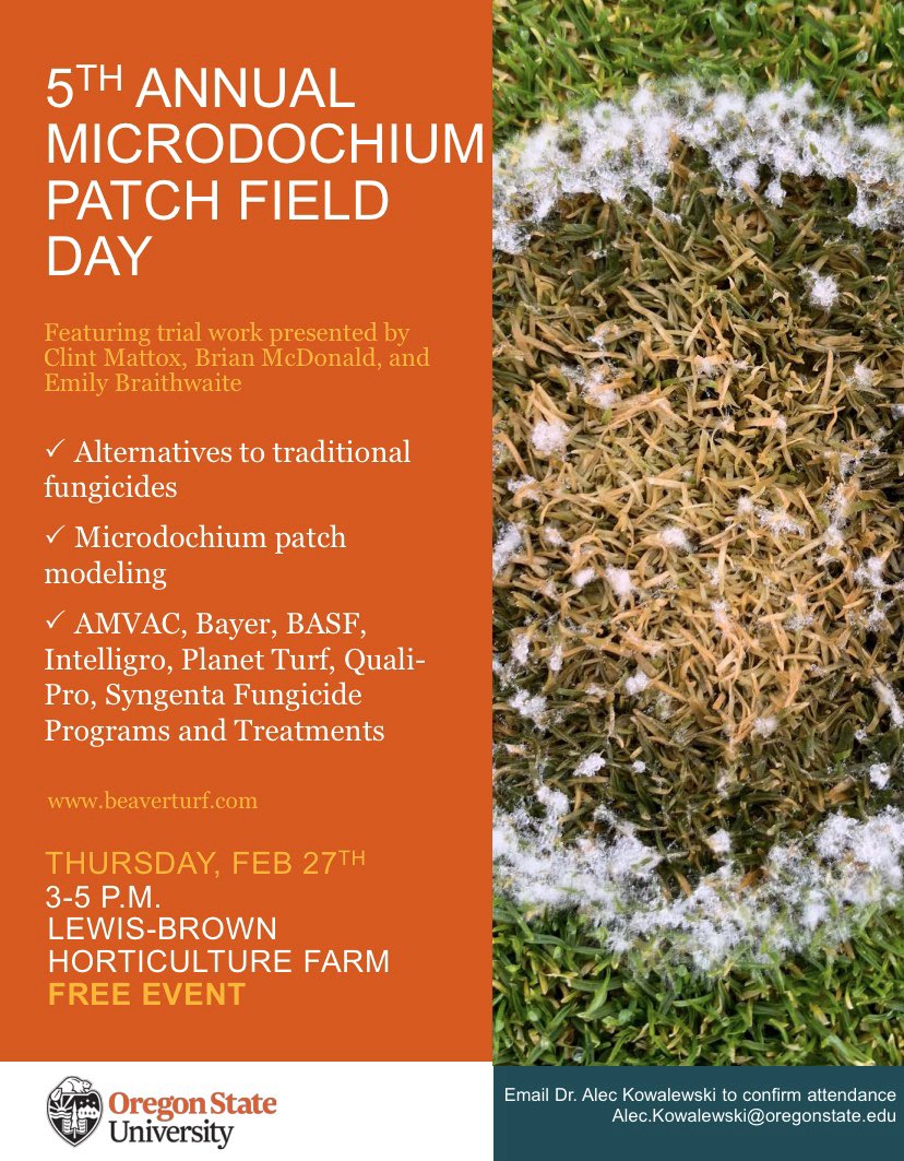 5th Annual OSU Microdochium Patch Field Day – OGCSA Golf Course ...