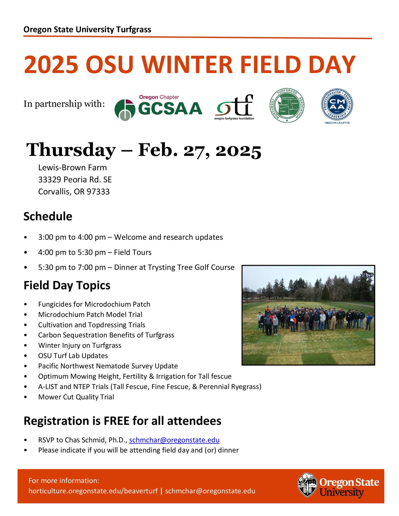 2025 Oregon State University Winter Turfgrass Field Day – OGCSA Golf ...